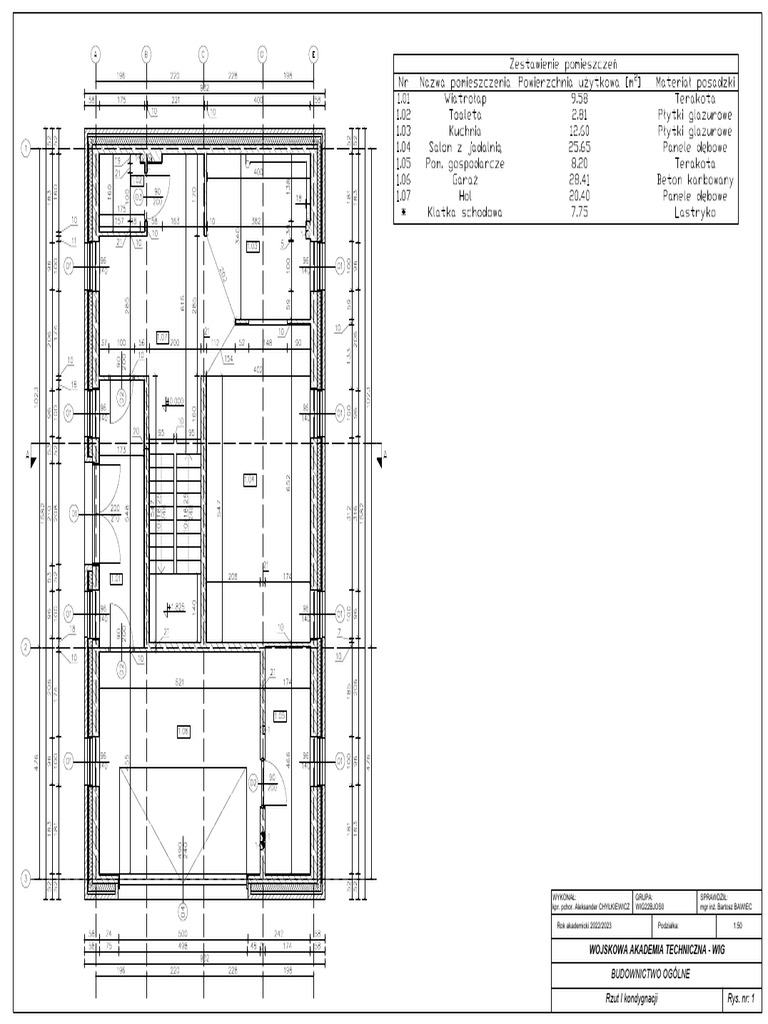 A2 - Monochrome - Rzut Parteru (k1) | PDF