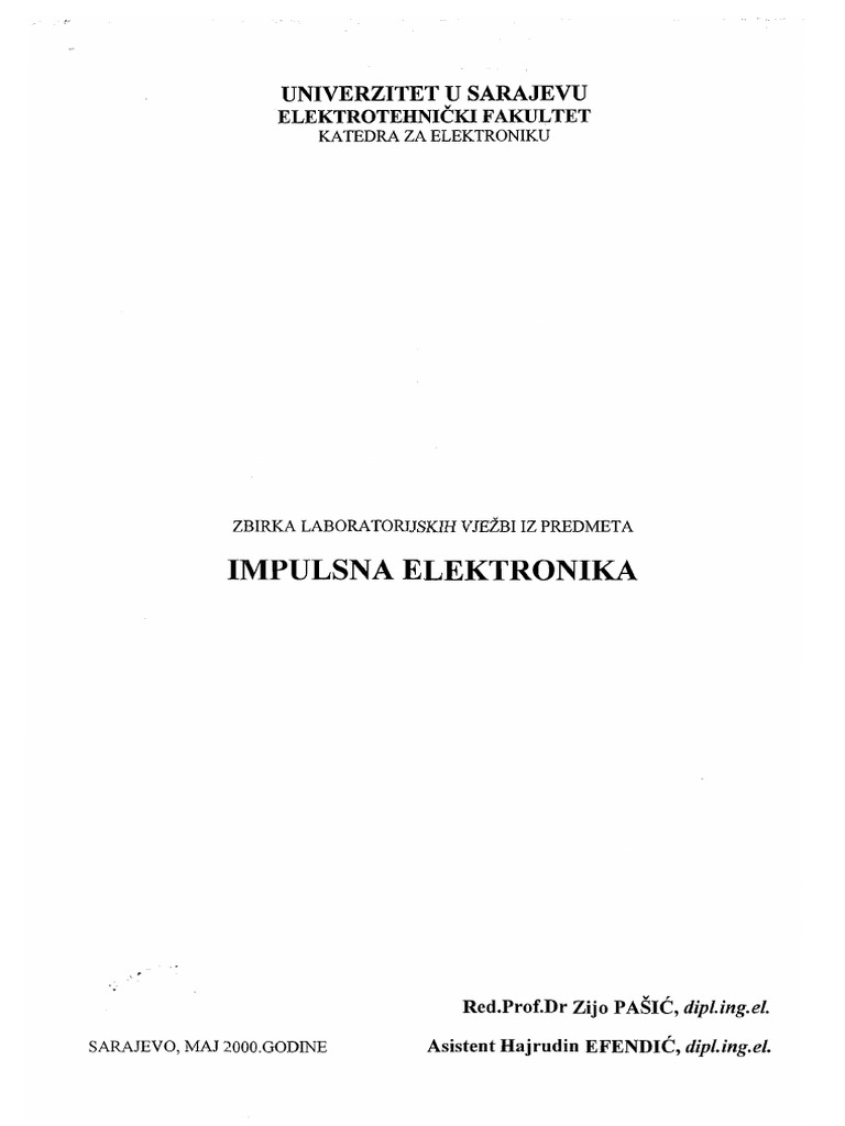 Impulsna Elektronika - Vjeºbe Skripta | PDF