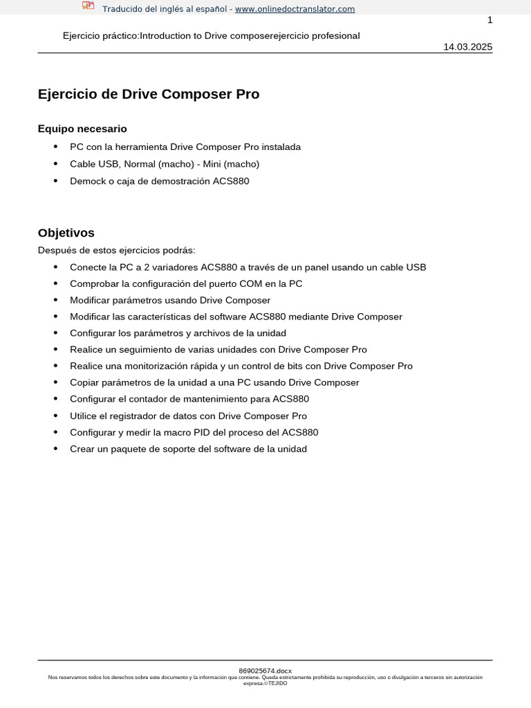 7 - Drive Composer Pro Exercise (1) .En - Es | PDF | Botón (Computación) | Ventana (informática)