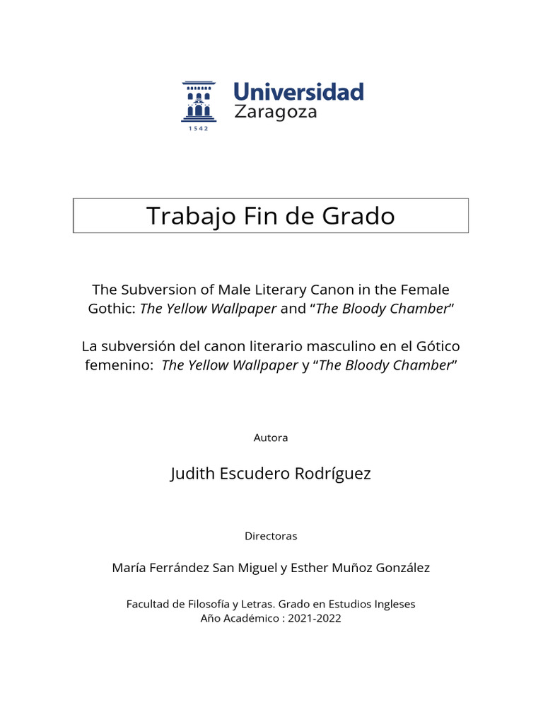 xVLKWf-TAZ-TFG-2022-4253 | PDF | Feminism | Gender Studies