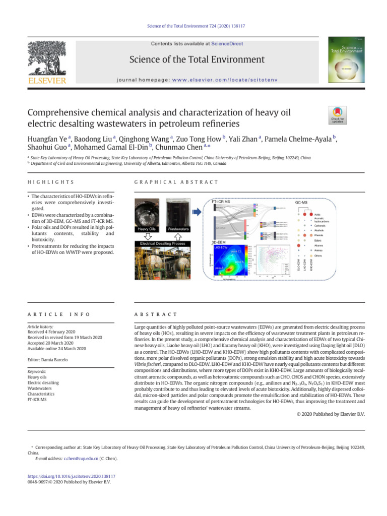Comprehensive chemical analysis and characterization of heavy oil | PDF | Mass Spectrometry ...