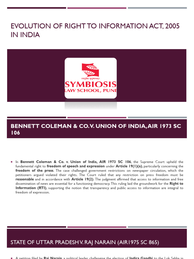Evolution of Right to Information Act | PDF | Government | Justice