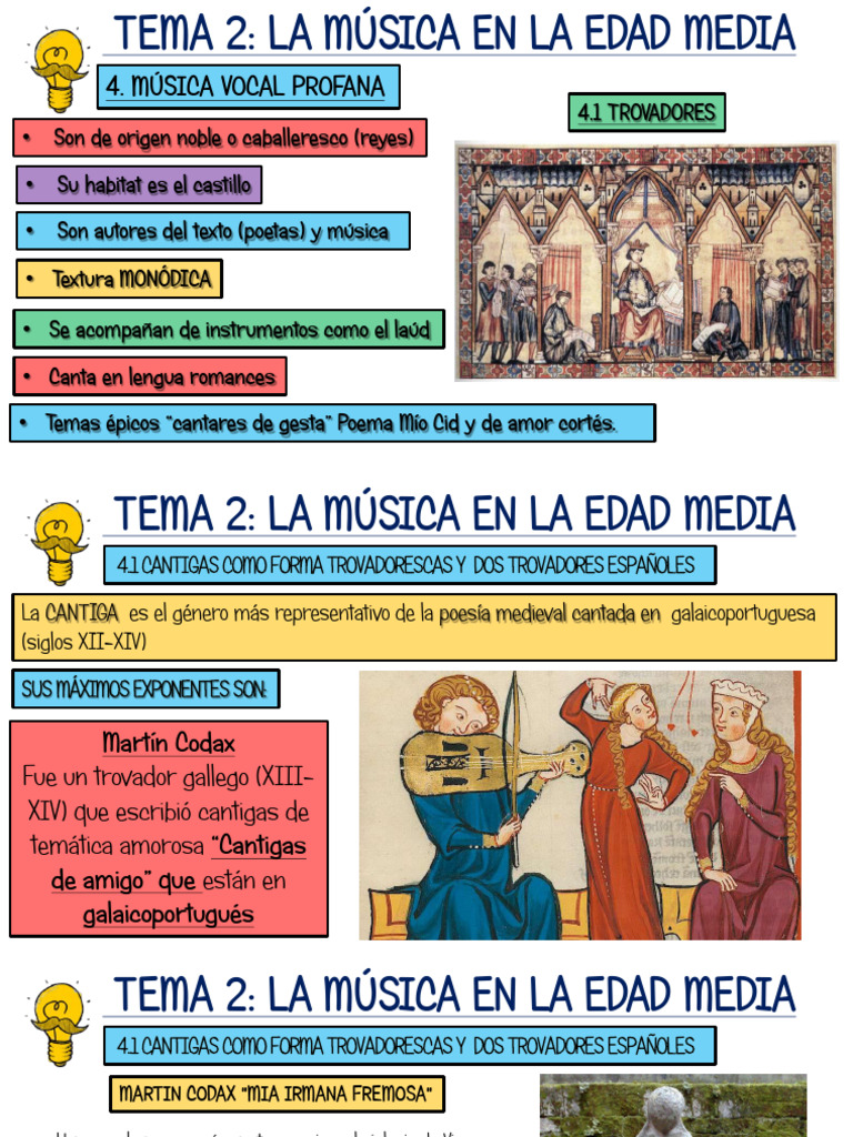 Edad Media Trovadores Juglares Goliardos | PDF
