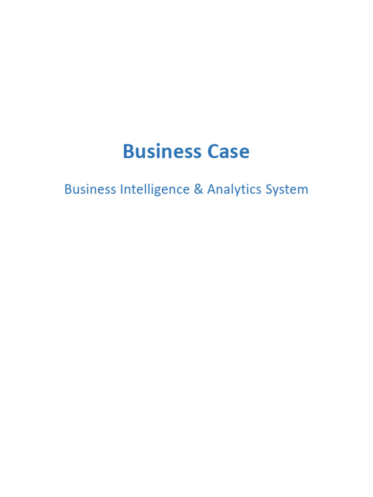 Business Case - Use of Business Intelligence & Analytics in Education | PDF | Business ...