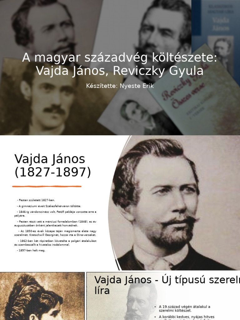 A magyar századvég költészete- Vajda János és Reviczky Gyula | PDF