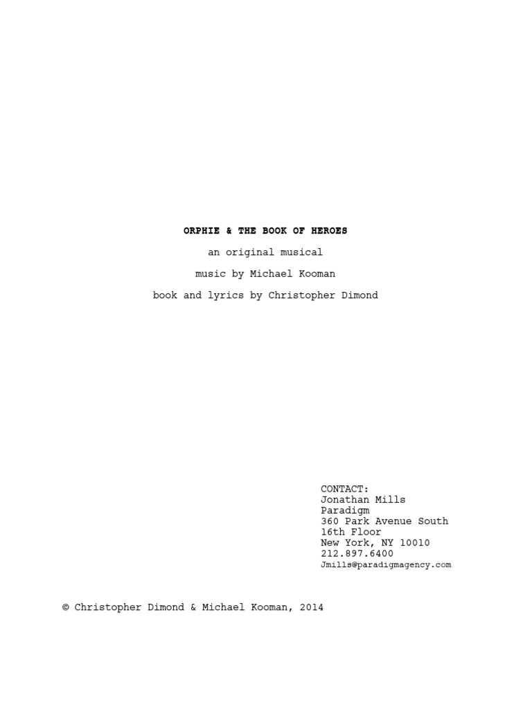 Orphie Script - Perusal | PDF | Hades | Euripides