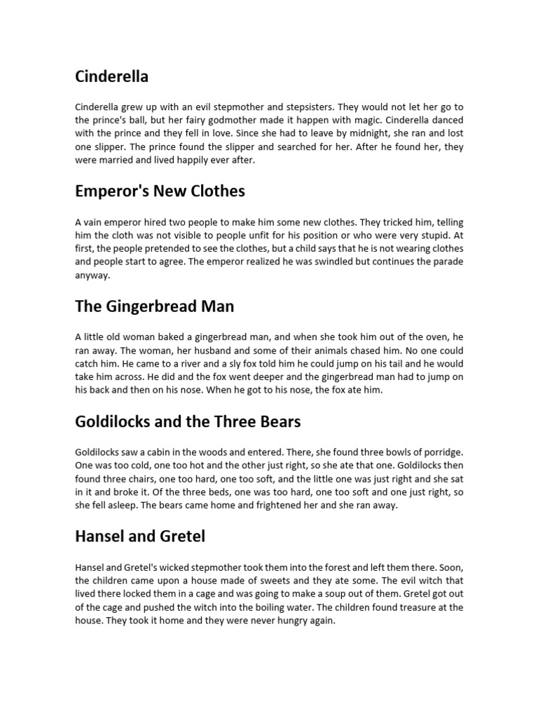 Sleeping Beauty: A Fairy Tale Summary | PDF | Cinderella | Hansel And ...