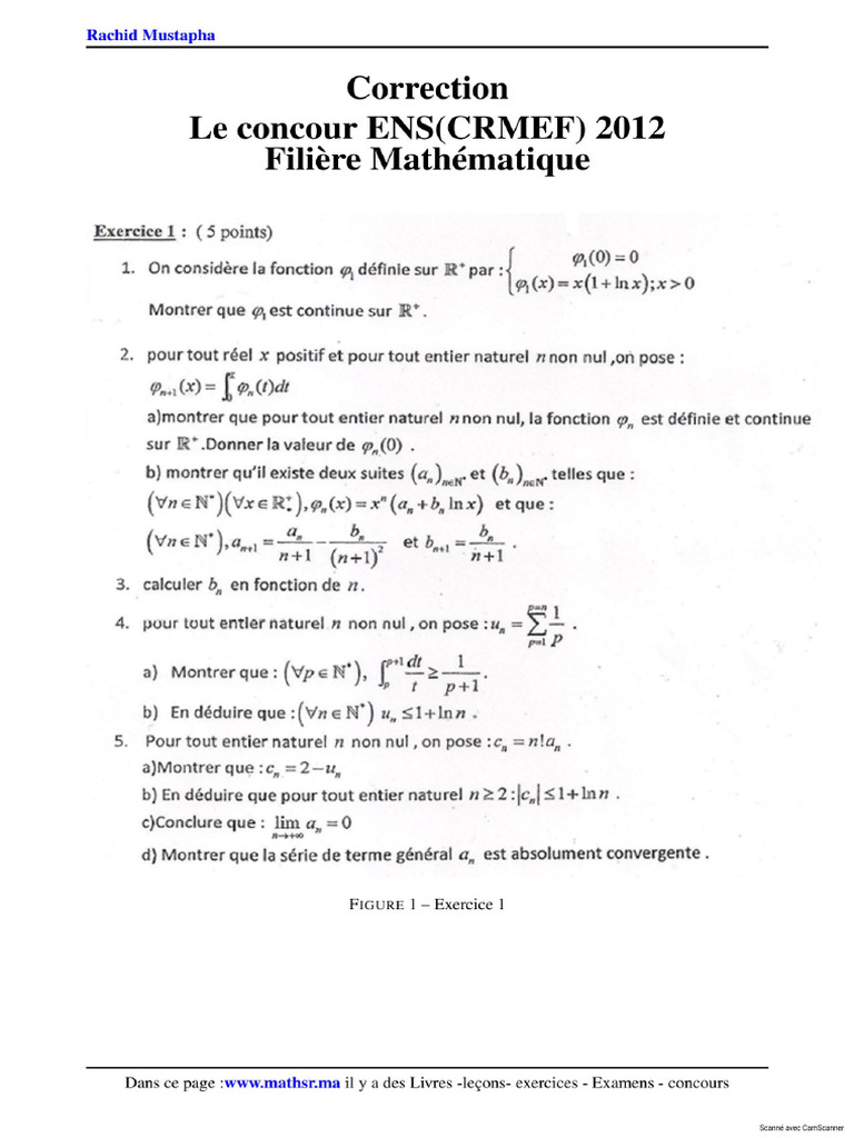 ENS Math 2012 Correction | PDF