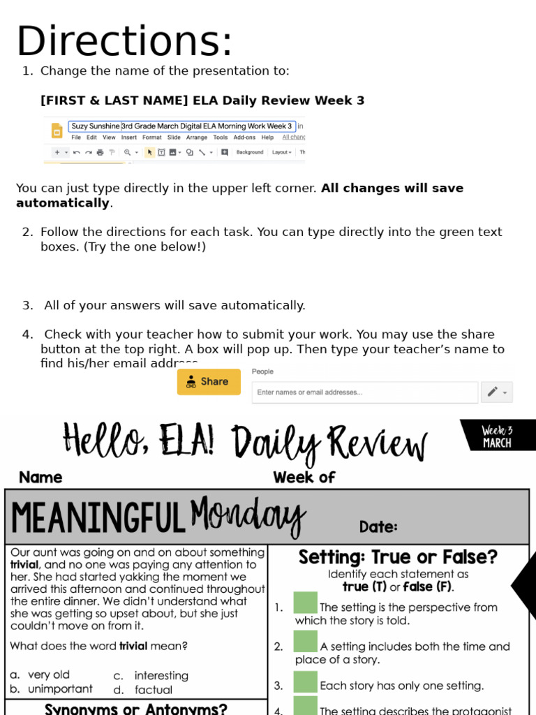 March Week 3 Warm-Up | PDF