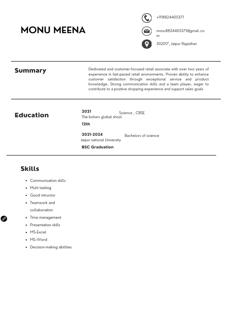 Monu Resume | PDF