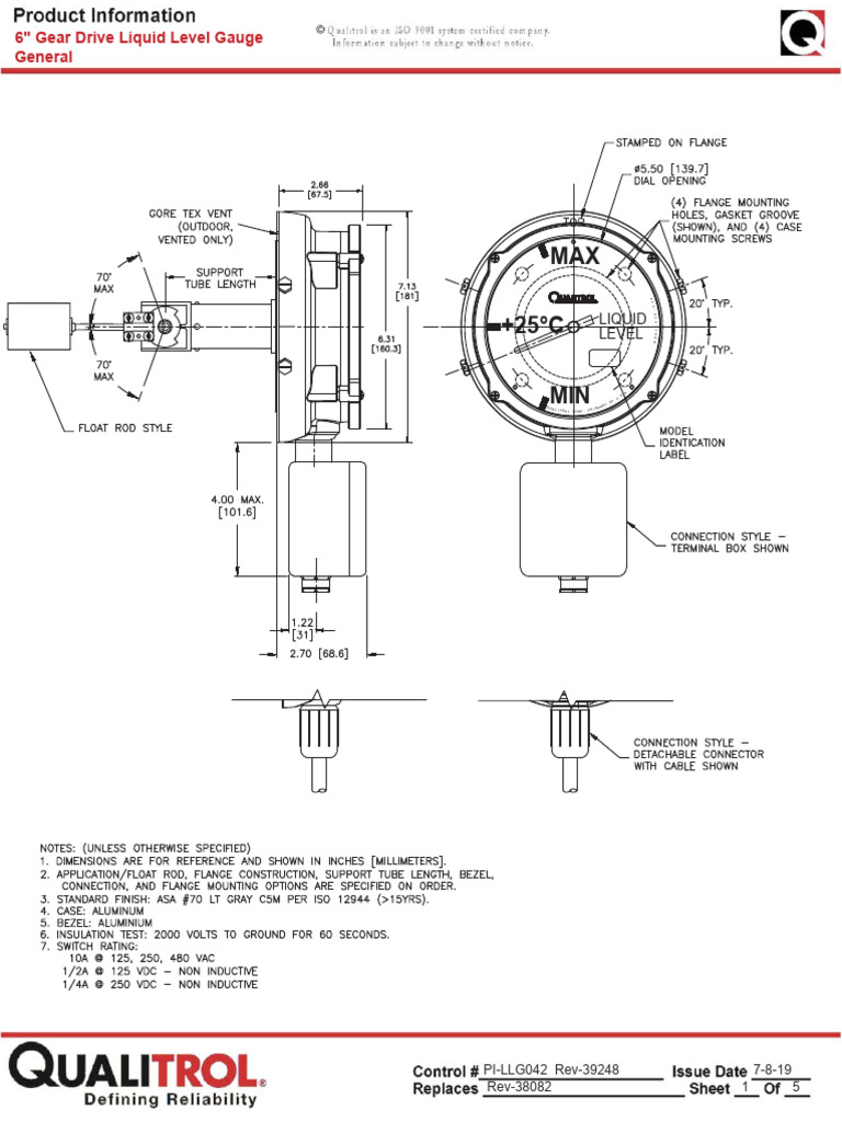 QUALITROL LLG042-Configuration-Form | PDF | Angle | Electrical Connector