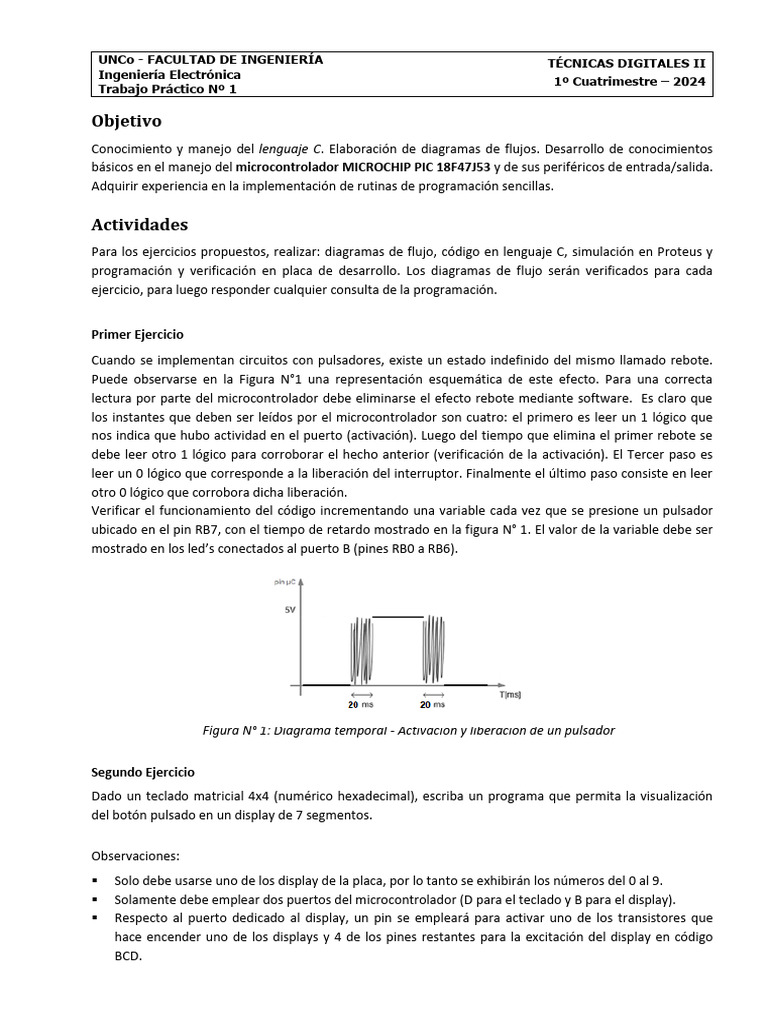 TP1 2024 | PDF | Microcontrolador | Programación de computadoras