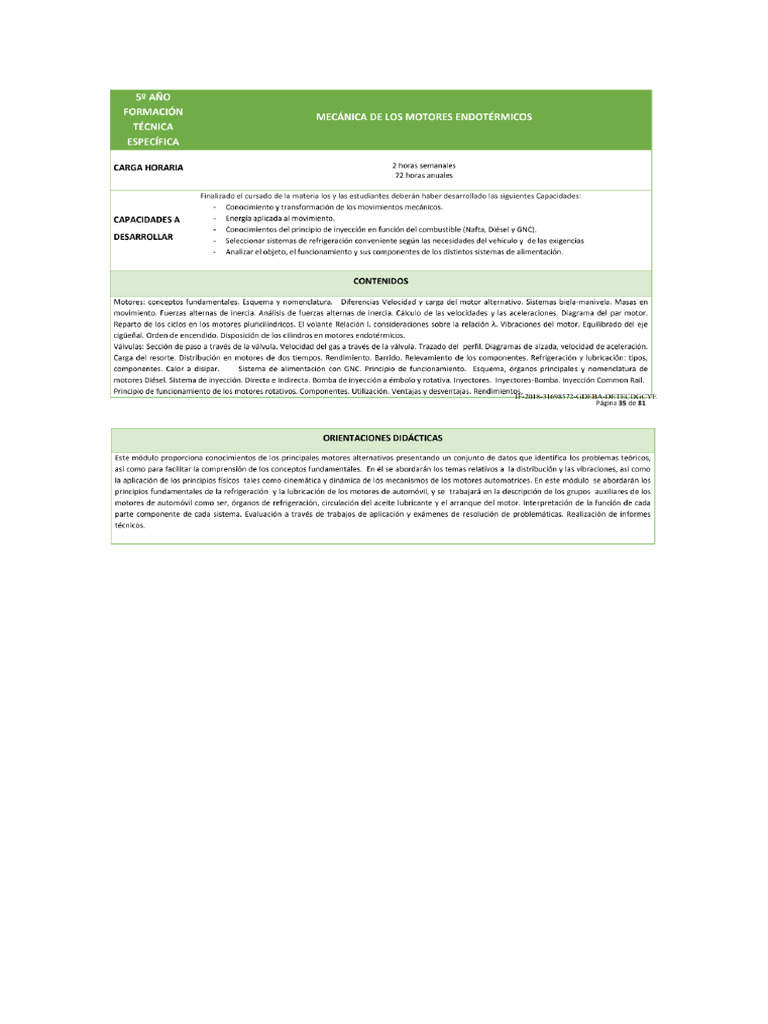 MECANICA DE LOS MOTORES ENDOTERMICOS | PDF