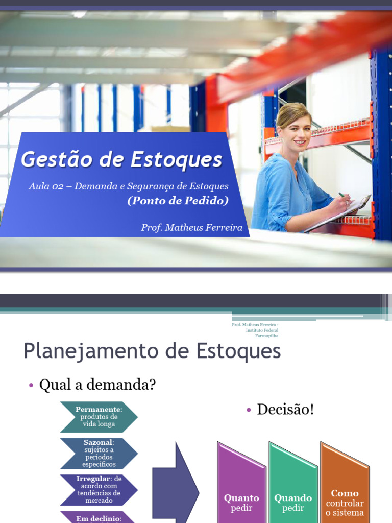 Aula 02 - Gestão de Estoques | PDF