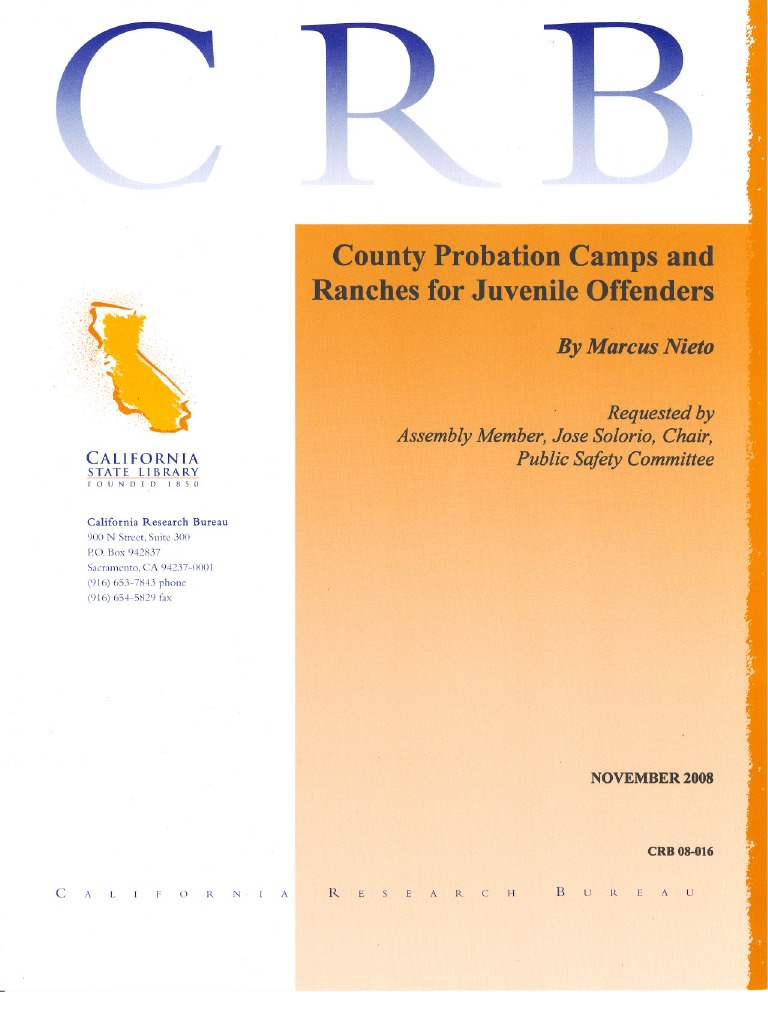 1108 Probation Camps | PDF | Juvenile Delinquency | Juvenile Court