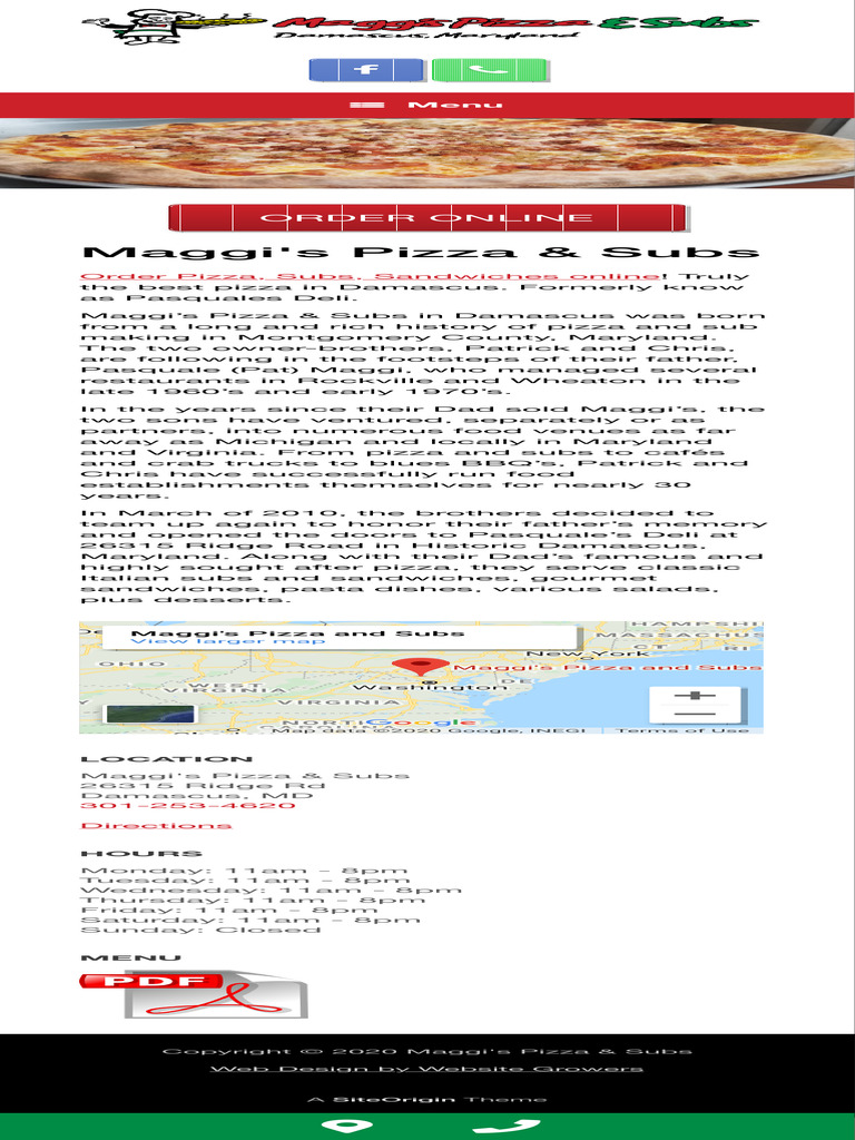 Order Maggi's Pizza & Subs Online | PDF