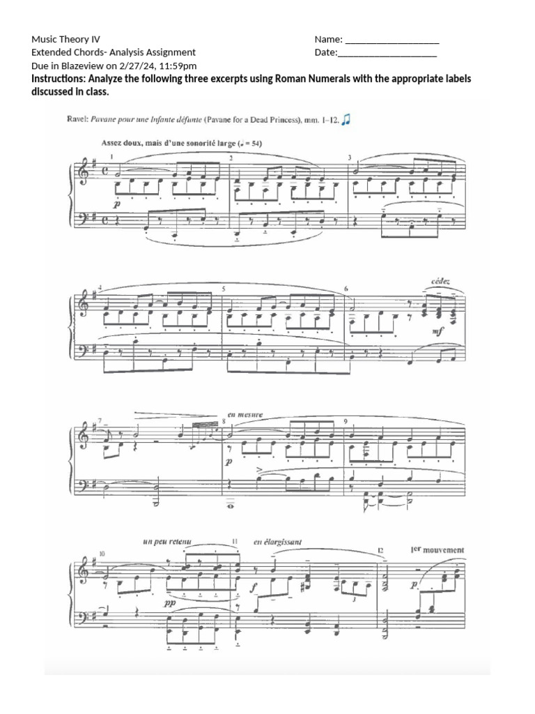 MusicTheoryIV Extendedchordsanalysis | PDF