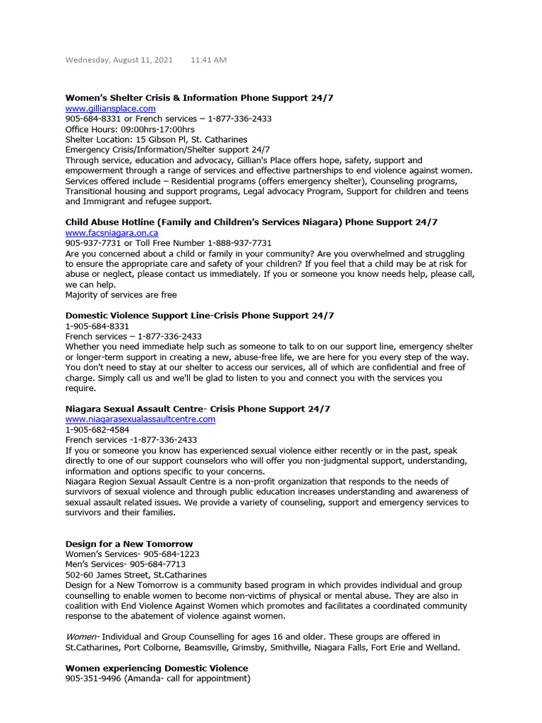 Domestic Violence Resources | PDF | Domestic Violence | Violence