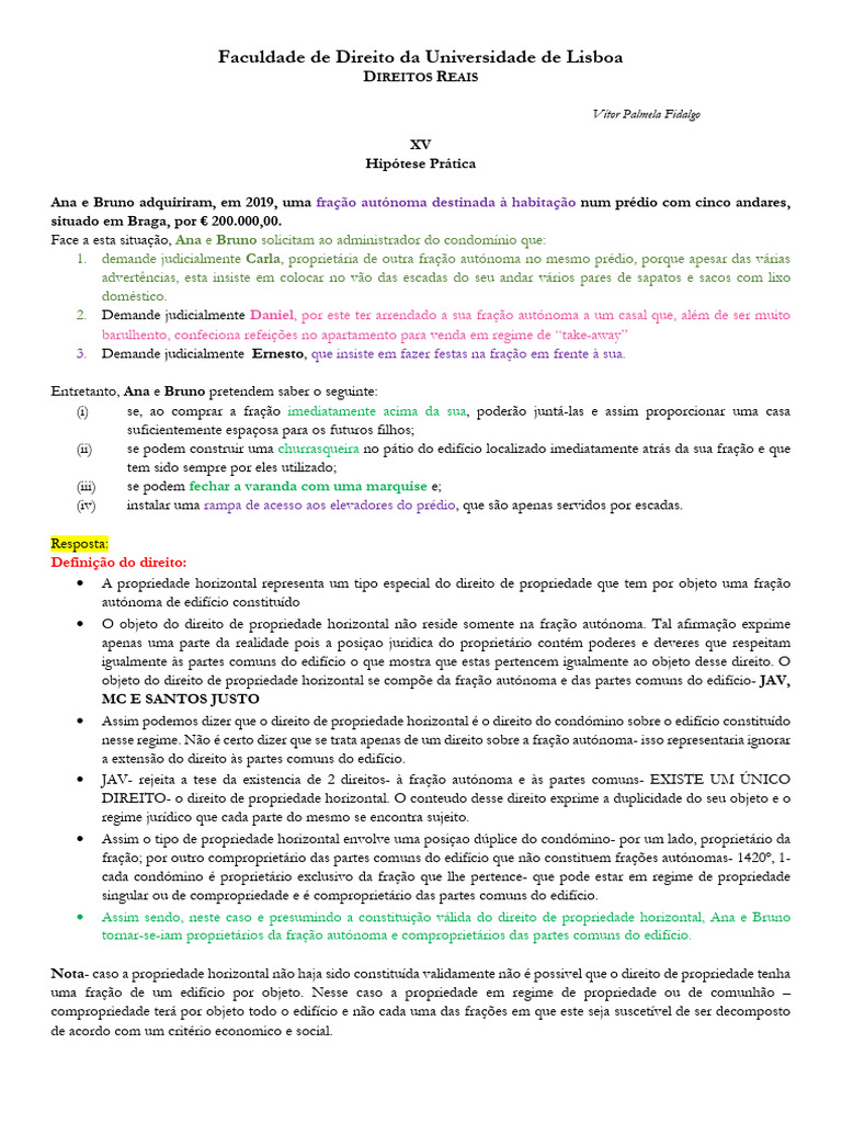 Propriedade Horizontal: Direitos e Deveres | PDF | Condomínio ...