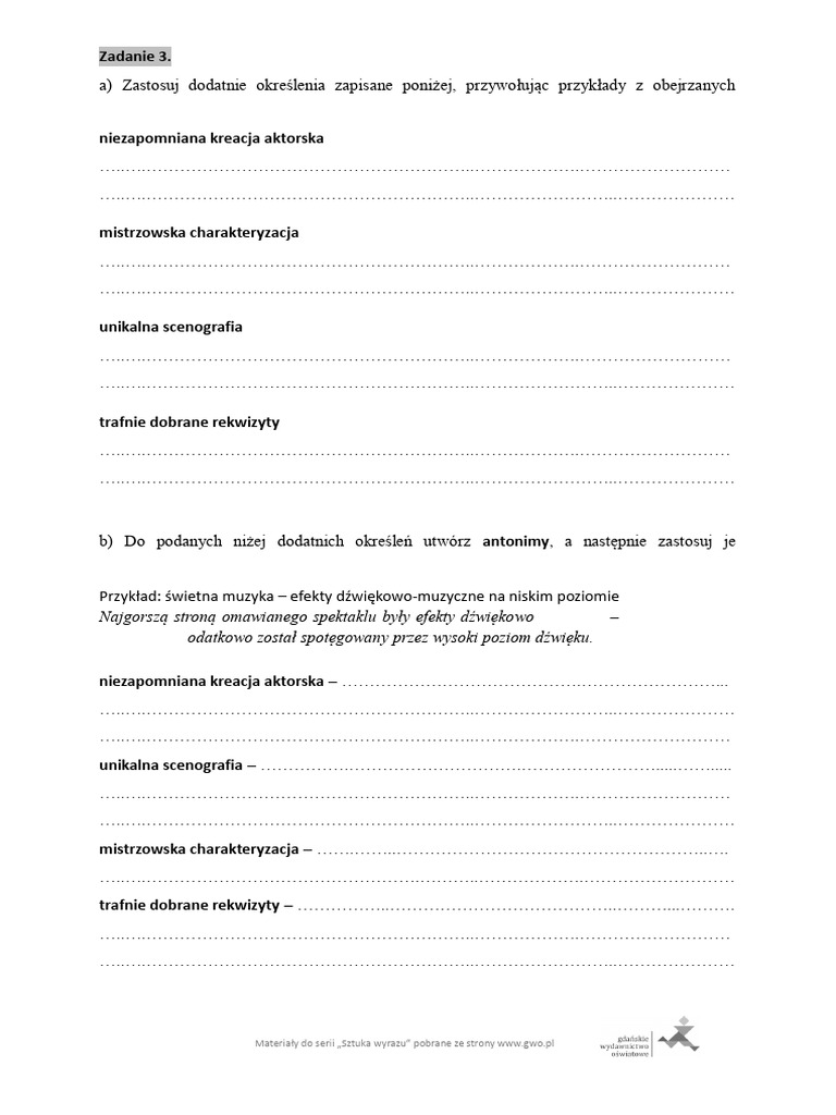 Karta Pracy Recenzja WWW PDF 3 | PDF