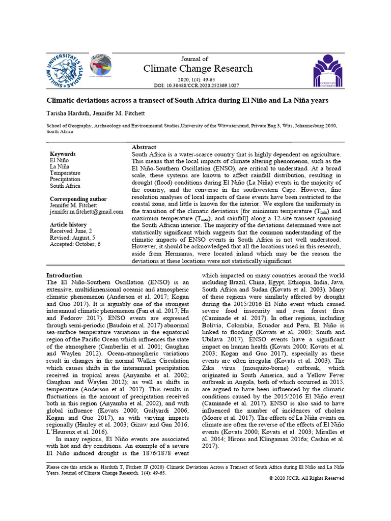 CCR_Volume 1_Issue 4_Pages 49-65 | PDF | Meteorology | Branches Of ...
