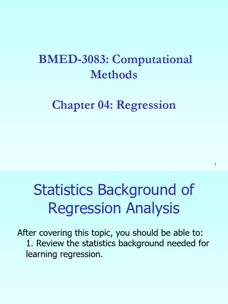 Chapter 4 Regression (2) - Unlocked | PDF | Regression Analysis | Errors And Residuals