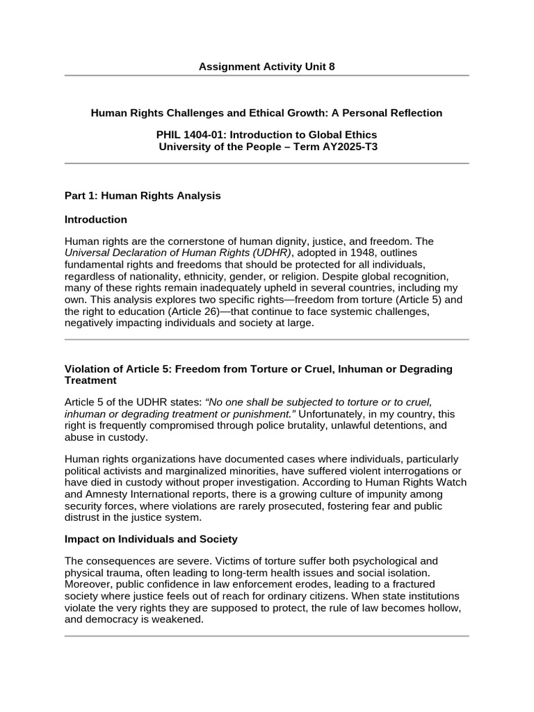 Assignment Activity Unit 8 (2) (PHIL 1404-01 - AY2025-T3) | PDF | Human ...