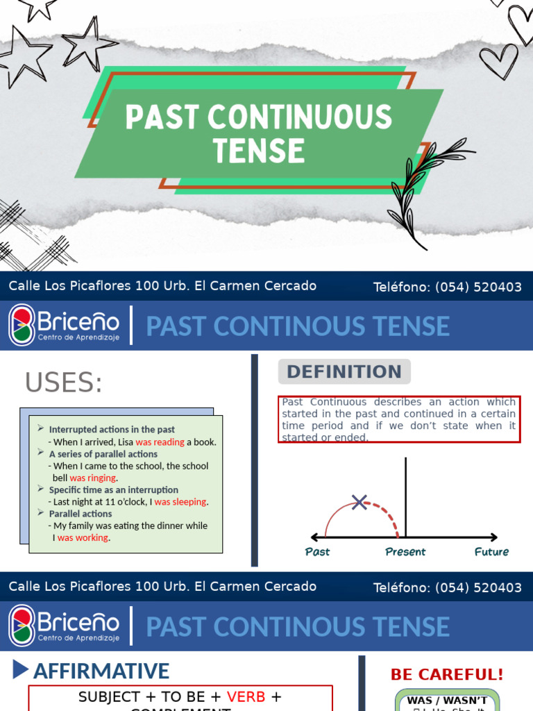 Past Continuous - Articles | PDF | Grammatical Tense | Language Mechanics