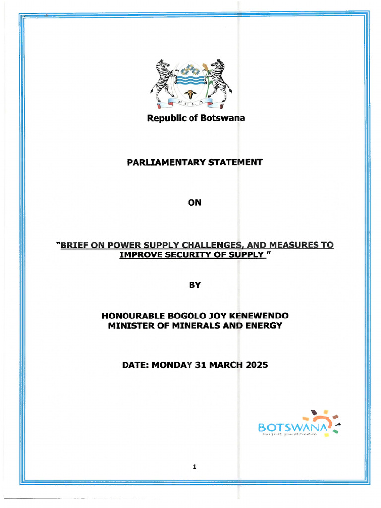 Statement Power Supply Kenewendo | PDF