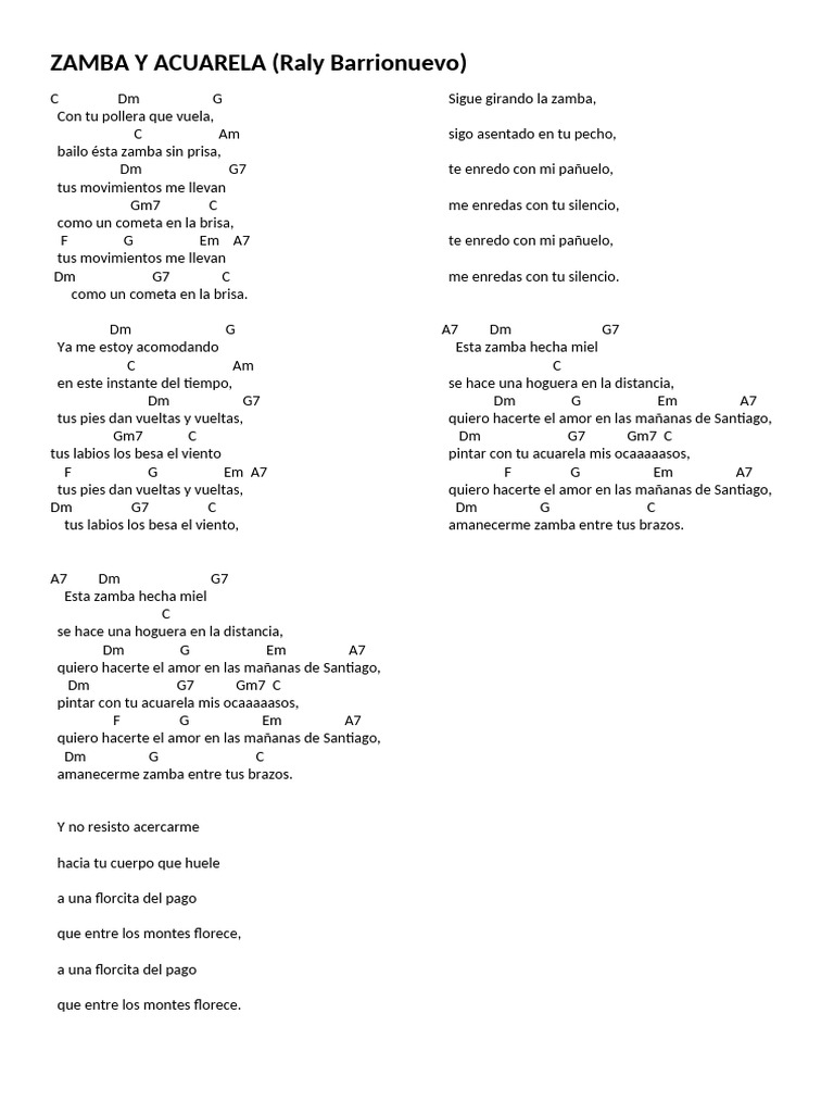 Zamba y Acuarela | PDF