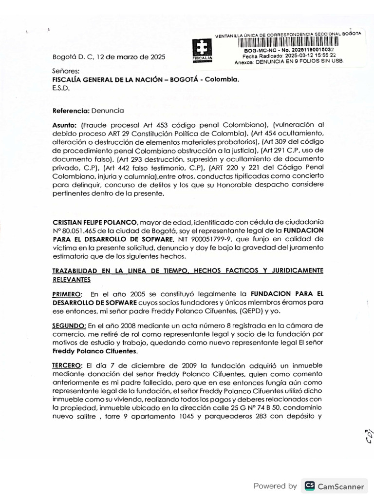 7 - Denuncia Paula Polanco | PDF