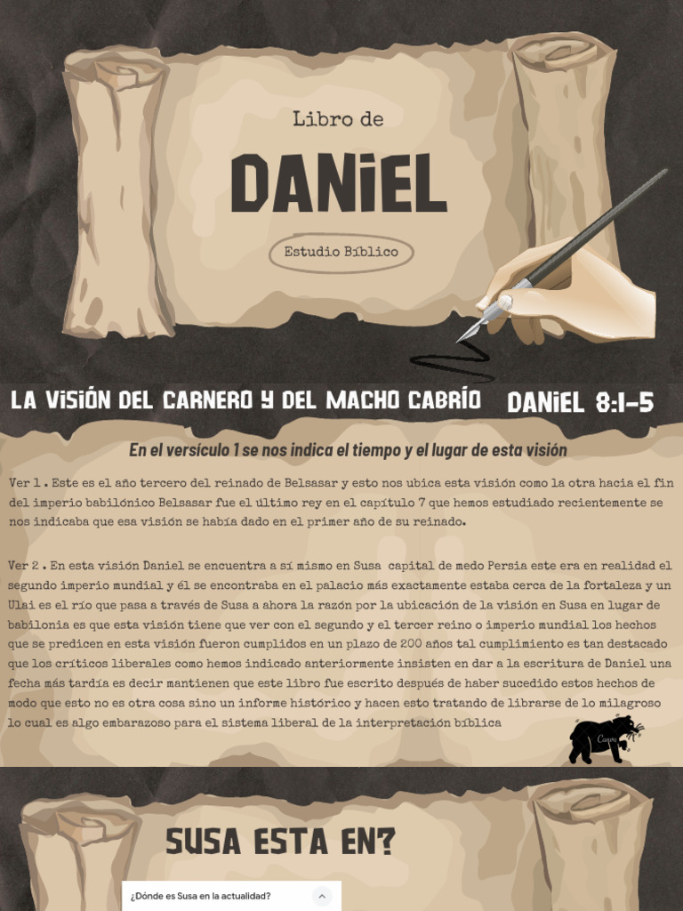 Visión de Daniel: Carnero y Macho Cabrío | PDF | Daniel (figura bíblica ...