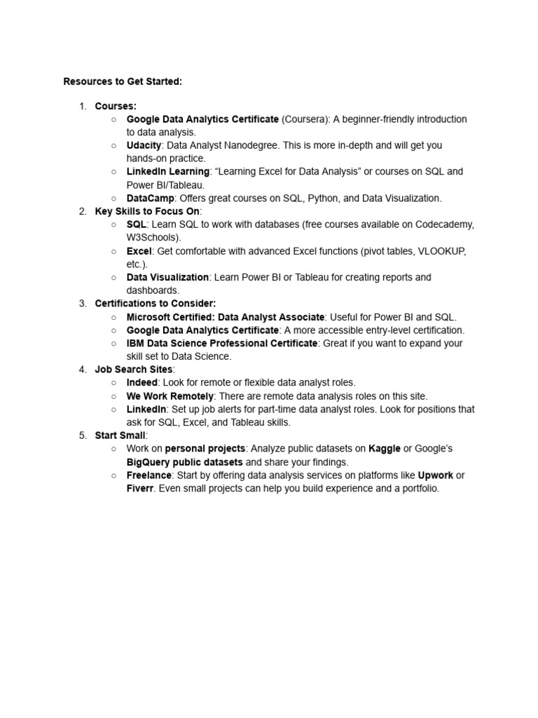 Data Analytics Resources | PDF