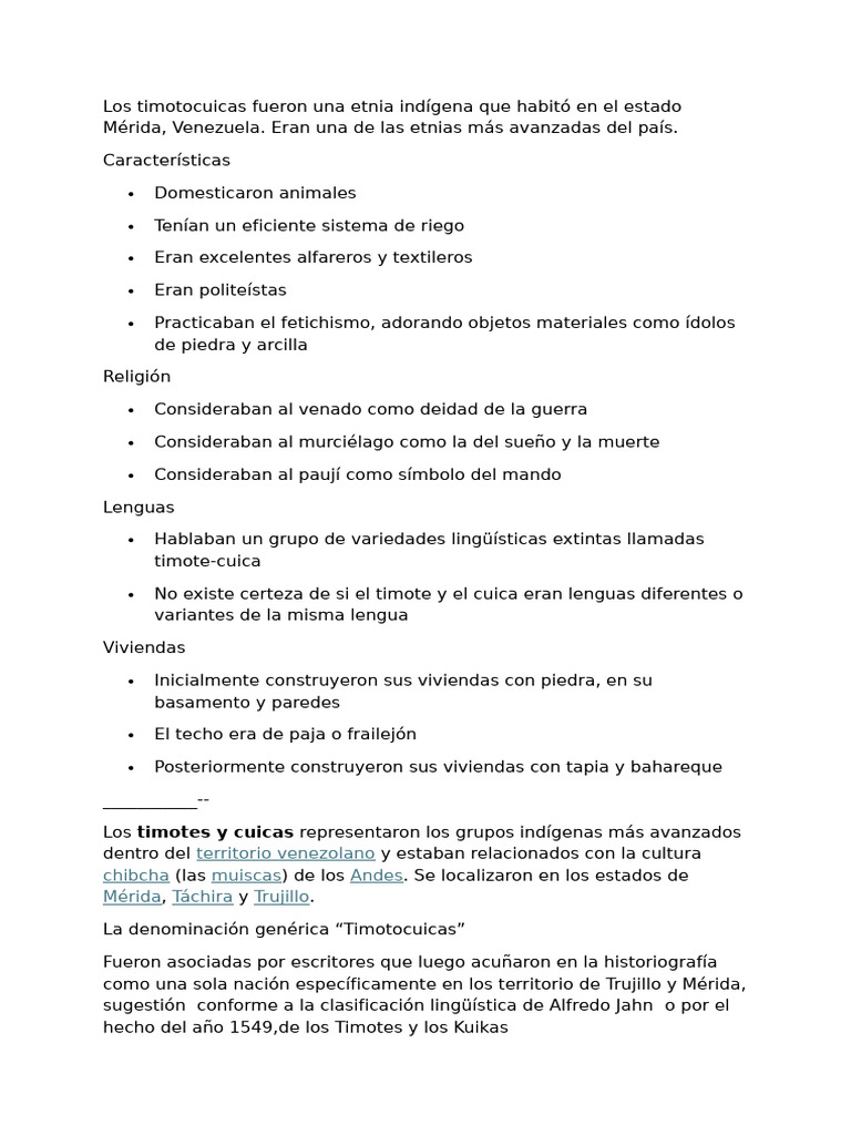 Cultura y vida de los Timotocuicas | PDF | Pueblos Indígenas de las ...