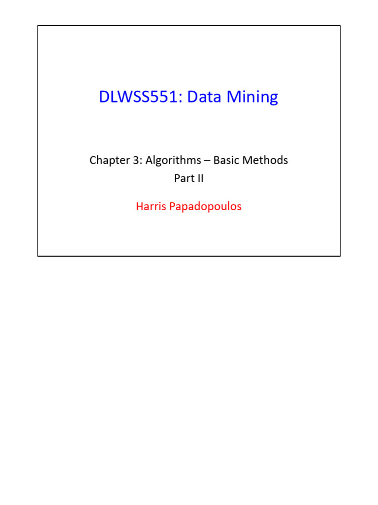 DLWSS551 - Algorithms Part II | PDF | Logistic Regression | Regression Analysis