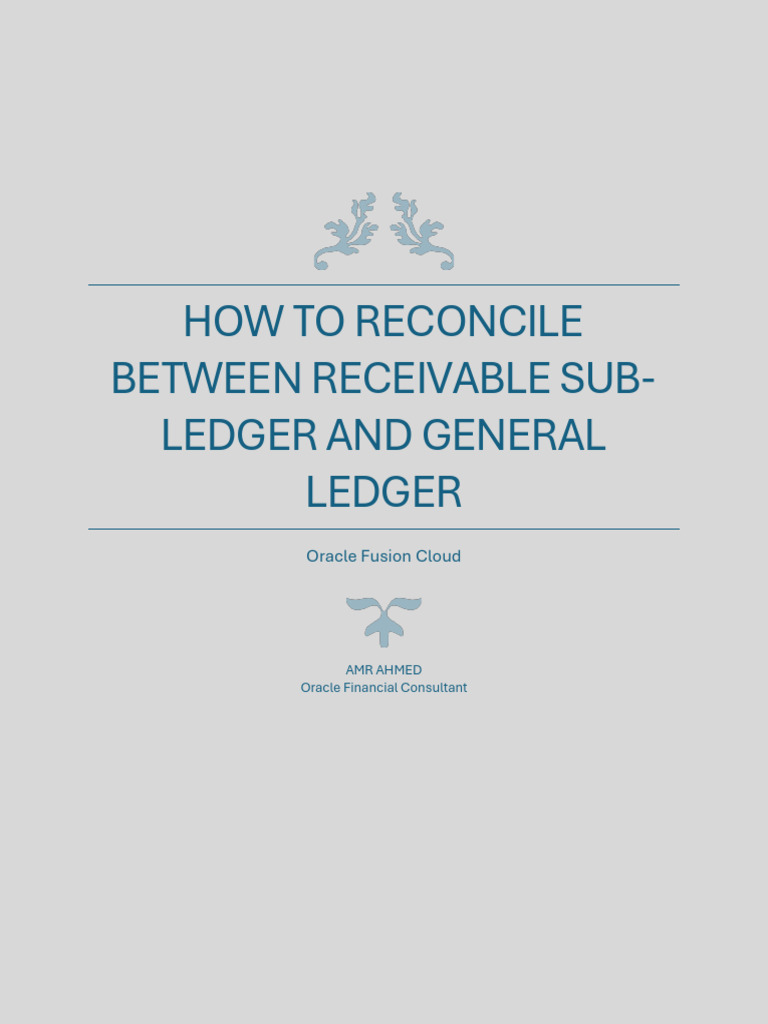 AR Reconciliation Oracle | PDF