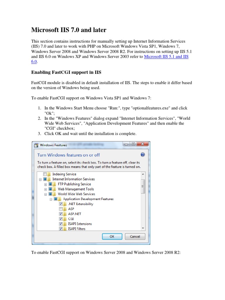 Install Php In Iis 7 As Fastcgi Module Pdf Php Internet Information Services 5927