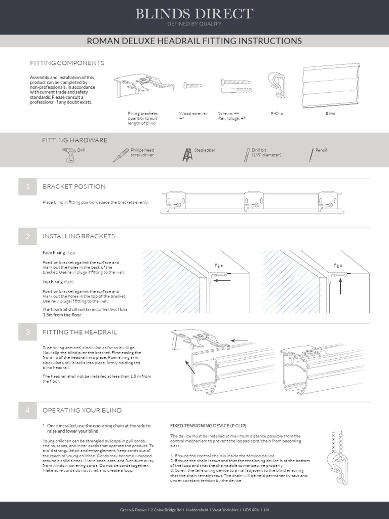 Roman Deluxe Blind Installation Guide | PDF | Manufactured Goods
