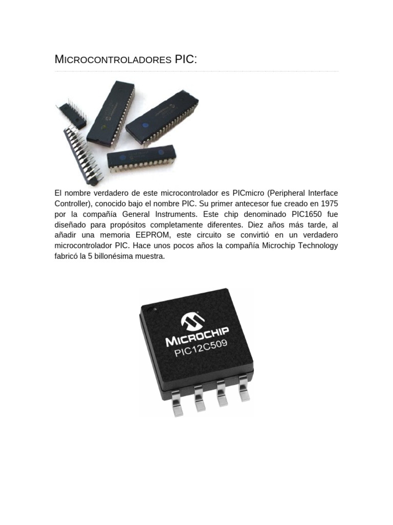 Microcontroladores PIC | PDF