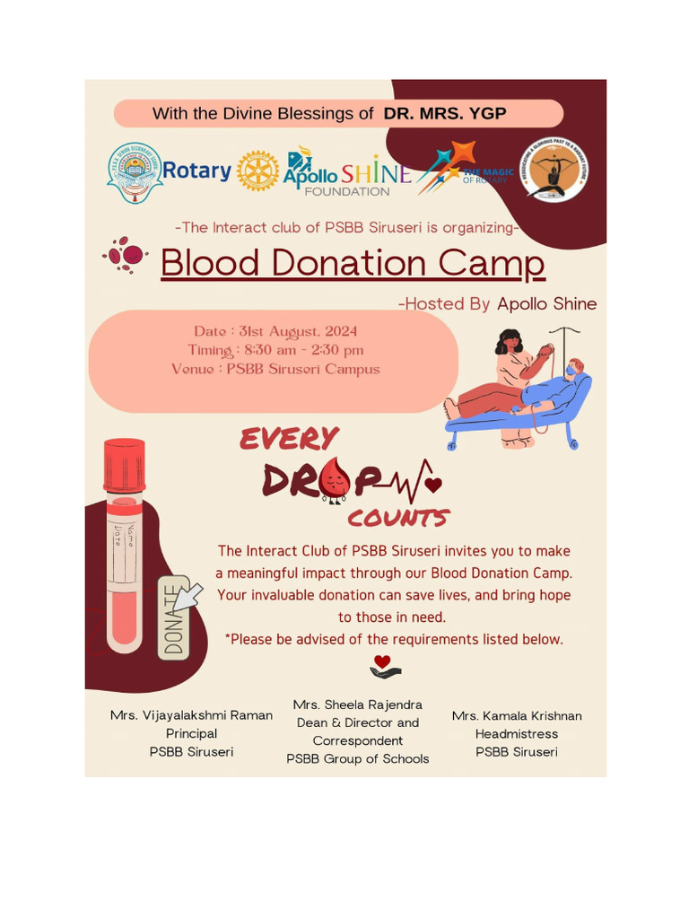 Blood Donation Circular | PDF | Blood Donation | Bleeding