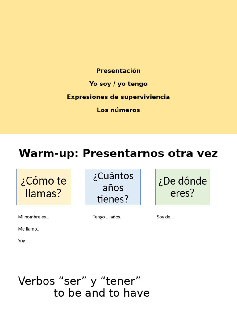 Spanish Lesson 2 | PDF