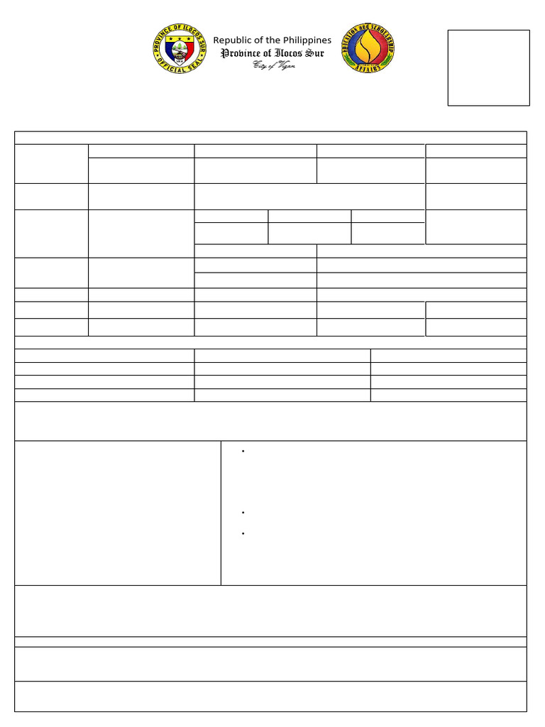 Annex 2 PGIS Application Form | PDF | Government | Justice