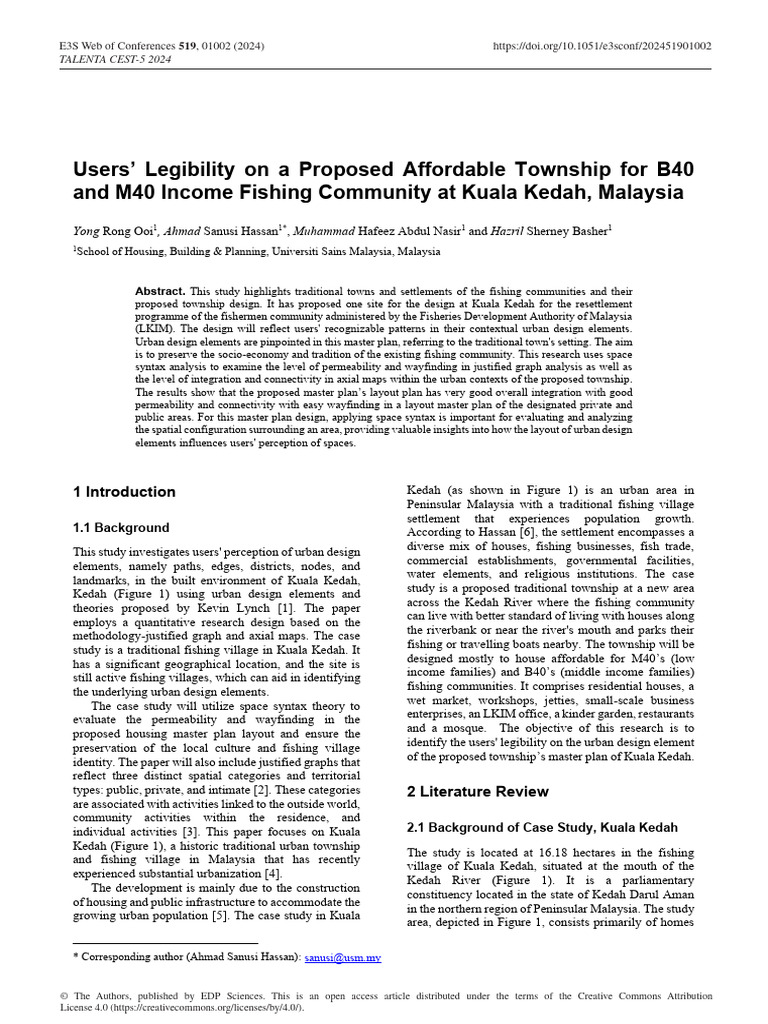 Users Legibility On A Proposed Affordable Townshi | PDF | Urban Design