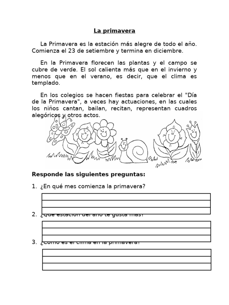 Características de la Primavera | PDF