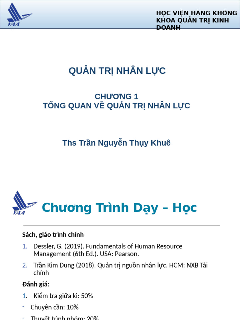 C1. Tổng Quan Về QTNL | PDF