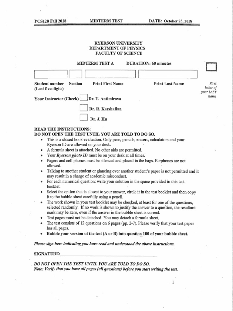 Mock Midterm 2018 Solutions | PDF