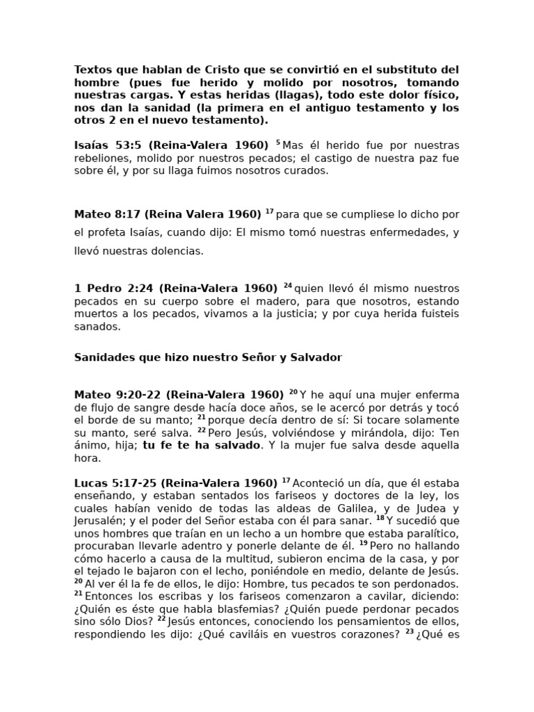 TEXTOS PARA CULTO DE ORACIÓN | PDF | Pecado | Jesús