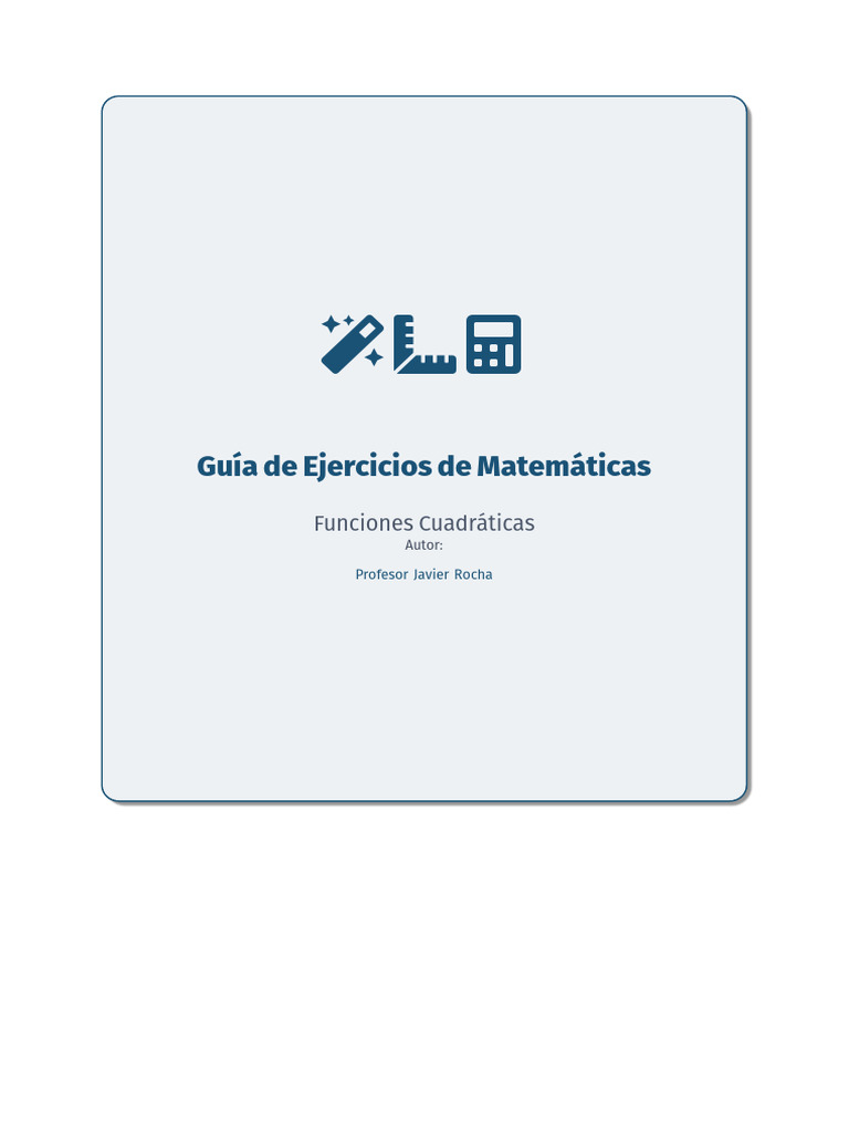 Funcion Cuadratica, Ejercicios en Progresion | PDF | Álgebra | Matemáticas