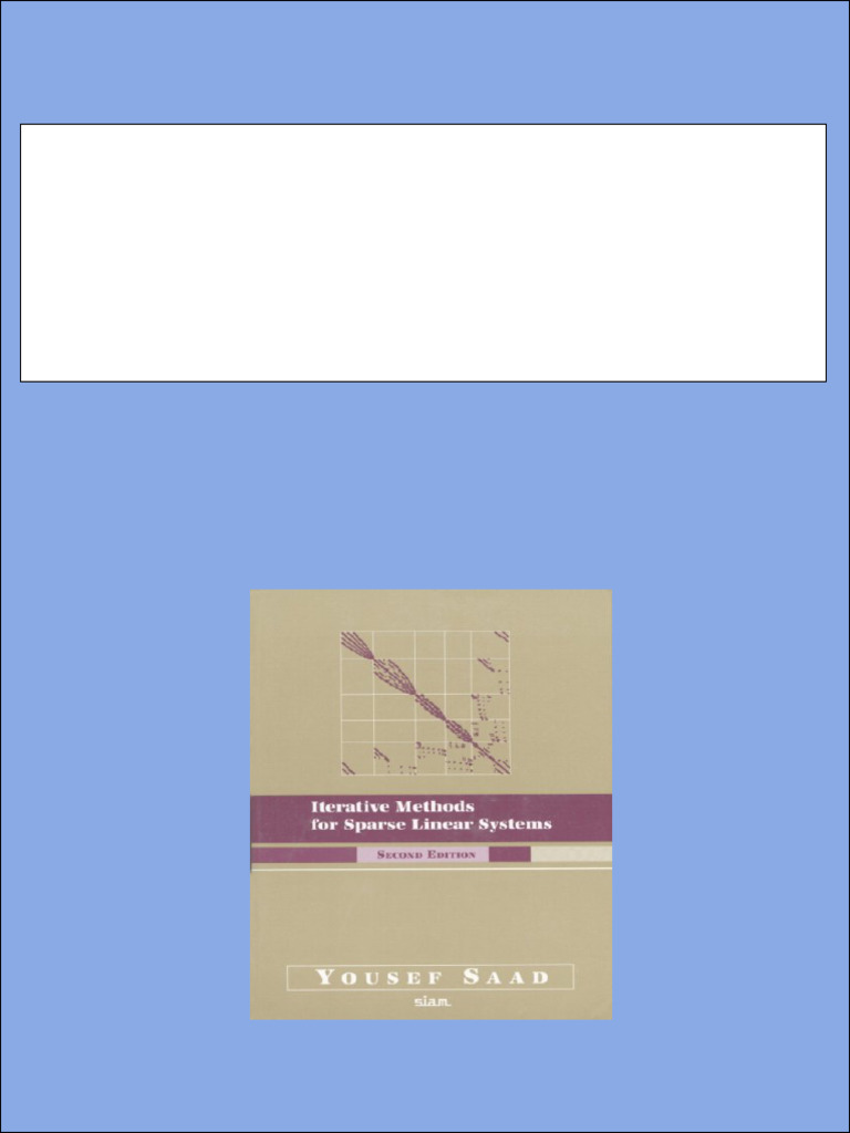 Iterative Methods For Sparse Linear Systems 2nd Edition Yousef Saadpdf