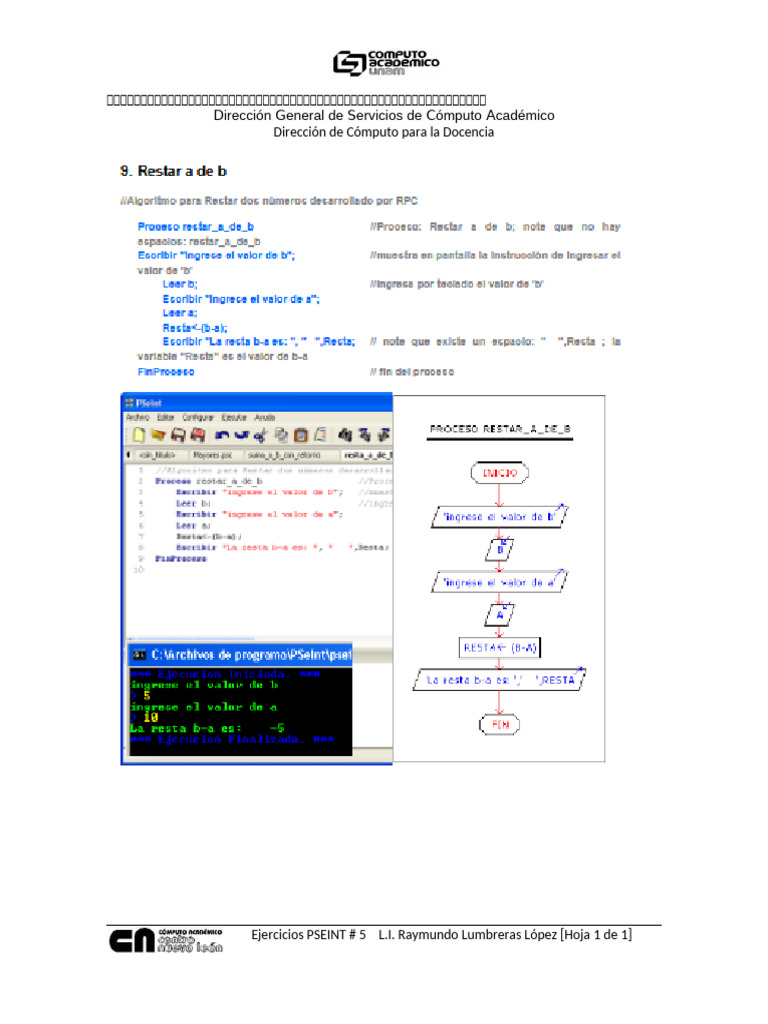 05 Ejercicios PSEINT | PDF